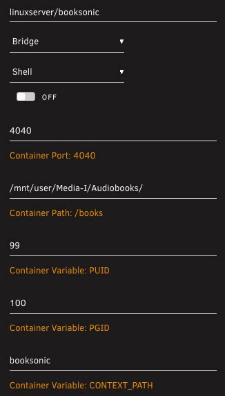 Support Linuxserver Io Booksonic Docker Containers Unraid