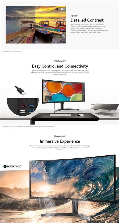 Lg Inch Wn C Wn C B Curved Ultrawide Qhd Hdr Va Monitor With Adaptive Sync