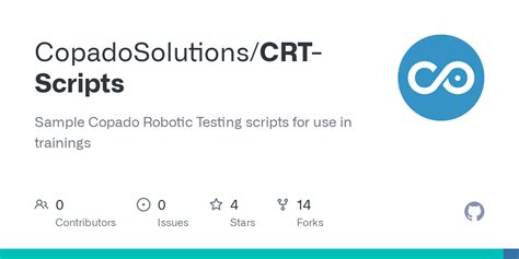 Github Copadosolutionscrt Scripts Sample Copado Robotic Testing Scripts For Use In Trainings