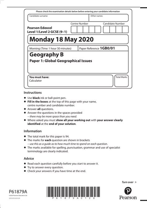 Test Elaborations Geography Edexcel B Geography Edexcel B Stuvia Uk