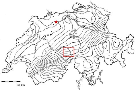 Map Of Vertical Movement In Mm Y In Switzerland Working Area In Red Download Scientific