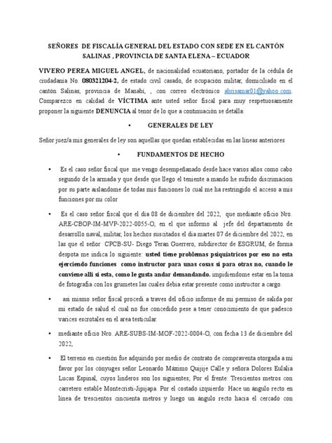 Denuncia Fraude Procesal Pdf Derecho Penal Procedimiento Criminal