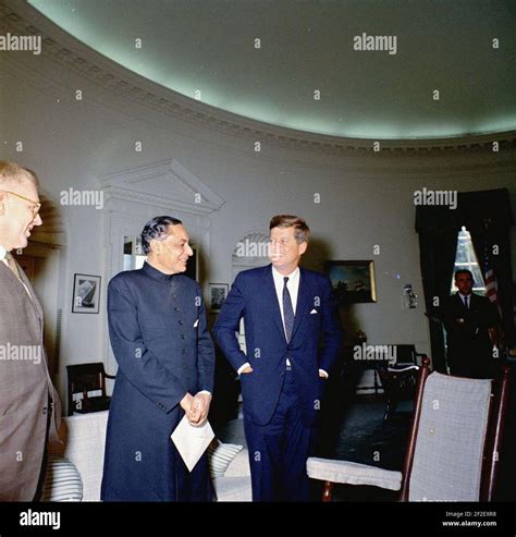 President John F Kennedy Meets With Ambassador Of India Braj Kumar
