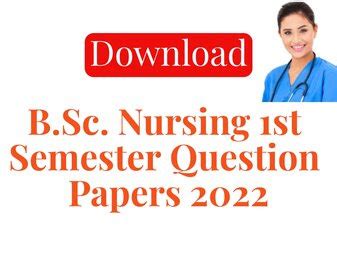 B Sc Nursing 1st Semester Question Papers 2022 BFUHS Nursing Guru