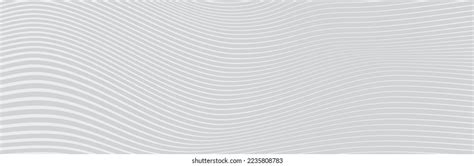 Curved Wave Lines Pattern On White Stock Vector Royalty Free 2235808783 Shutterstock