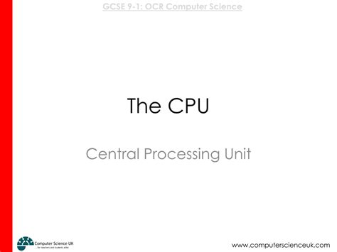 PPT CPU The Heart Of Your Computer PowerPoint Presentation Free Download ID