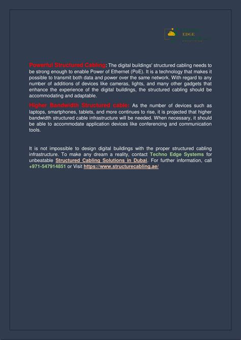 Ppt Why Is Structured Cabling Essential For Future Digital Buildings Powerpoint Presentation