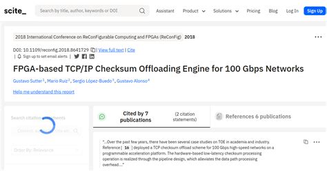 fpga based tcp ip checksum offloading engine for 100 gbps networks