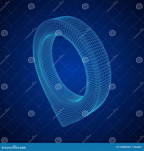 Geo Map Pin Wireframe Mesh Stock Vector Illustration Of Location