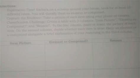 Tructions Different Items You Will Classify StudyX