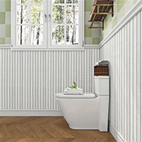Wallpaper Beadboard Wainscoting For Bathroom Gray Beadboard Over