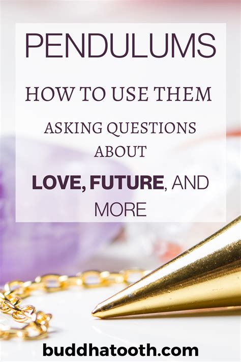How To Use A Pendulum Asking Questions About Love Future And More Artofit