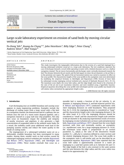 Large Scale Laboratory Experiment On Erosion Of Sand Beds By Moving