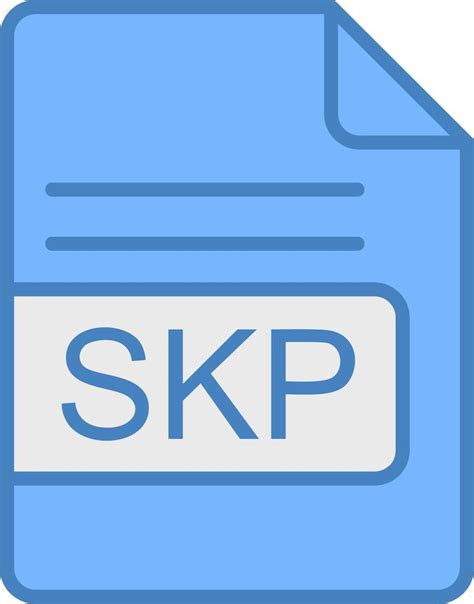 Skp File Format Line Filled Blue Icon 43647995 Vector Art At Vecteezy
