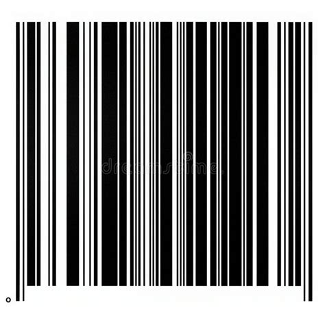 Horizontal Barcode Consisting Of Multiple Black Vertical Lines Of Varying Thickness On A Stock