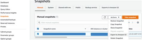 Amazon RDS Copying A DB Snapshot GeeksforGeeks