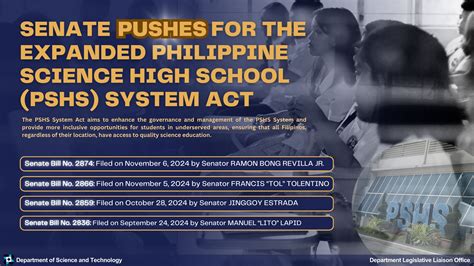 𝐒𝐞𝐧𝐚𝐭𝐞 𝐏𝐮𝐬𝐡𝐞𝐬 𝐟𝐨𝐫 𝐭𝐡𝐞 𝐄𝐱𝐩𝐚𝐧𝐝𝐞𝐝 𝐏𝐡𝐢𝐥𝐢𝐩𝐩𝐢𝐧𝐞 𝐒𝐜𝐢𝐞𝐧𝐜𝐞 𝐇𝐢𝐠𝐡 𝐒𝐜𝐡𝐨𝐨𝐥 𝐏𝐒𝐇𝐒 𝐒𝐲𝐬𝐭𝐞𝐦 𝐀𝐜𝐭 — Philippine 𝐒𝐞𝐧𝐚𝐭𝐞 𝐏𝐮𝐬𝐡𝐞𝐬 𝐟𝐨𝐫 𝐭𝐡𝐞 𝐄𝐱𝐩𝐚𝐧𝐝𝐞𝐝 𝐏𝐡𝐢𝐥𝐢𝐩𝐩𝐢𝐧𝐞 𝐒𝐜𝐢𝐞𝐧𝐜𝐞 𝐇𝐢𝐠𝐡 𝐒𝐜𝐡𝐨𝐨𝐥 𝐏𝐒𝐇𝐒 𝐒𝐲𝐬𝐭𝐞𝐦 𝐀𝐜𝐭 — Philippine