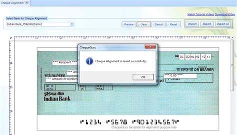 Cheque Alignment In Cheque Printing Software