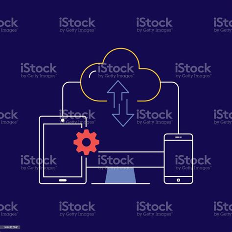 Cloud Technology Related Vector Conceptual Illustration Data Cloud