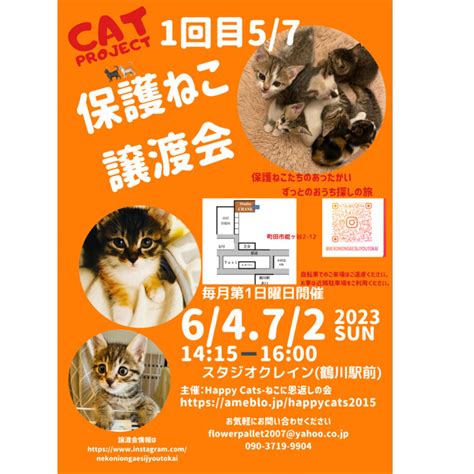 Happycats〜ねこに恩返しの会〜保護猫譲渡会 神奈川・東京多摩のご近所情報 レアリア