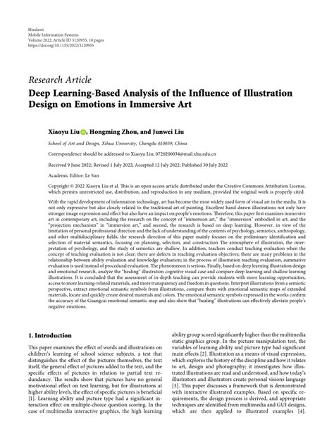 Pdf Deep Learning Based Analysis Of The Influence Of Illustration Design On Emotions In