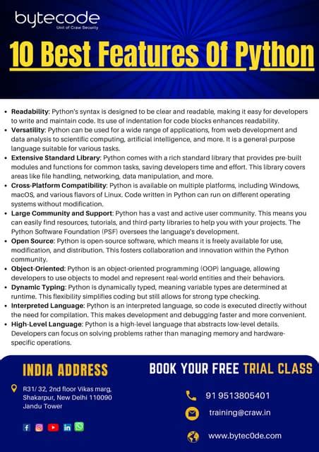 10 Best Features Of Pythonpdf