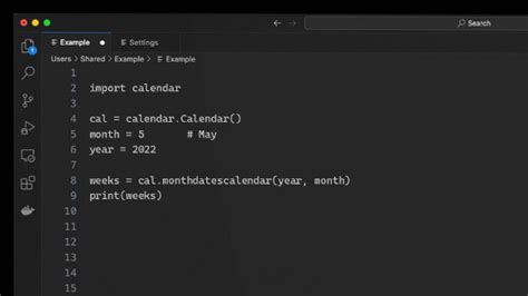 Basic Example Of Python Function Calendarcalendar