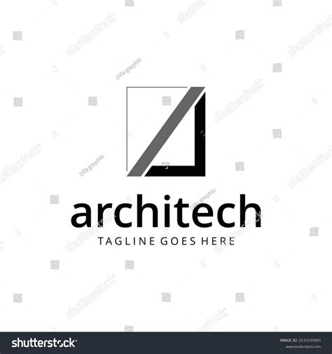 Creative Illustration Modern Initial Architecture Sign Stock Vector