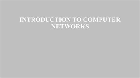 Basic Concepts Of Computer Networks Ppt Computer Networking Computing