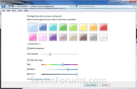 Window Color And Appearance Change Tutorials