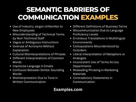 19 Semantic Barriers Of Communication Examples