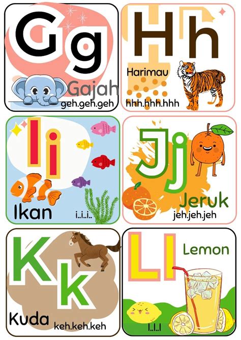 Poster Huruf Abjad Indonesia