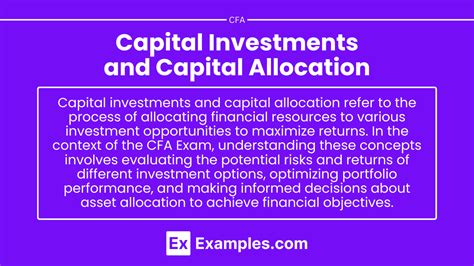 Capital Investments And Capital Allocation Notes And Practice Questions Cfa Examples