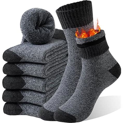 Chaussettes Multisport Chaudes Homme 5 Paires Chaussettes Thermiques Homme Hiver Pour