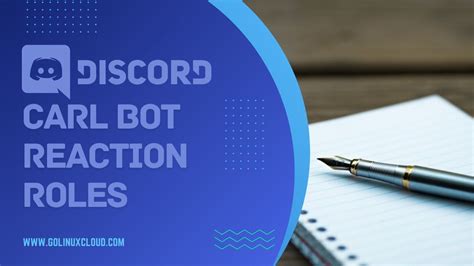 Set Up Reaction Roles Using Carl Bot Step By Step Golinuxcloud