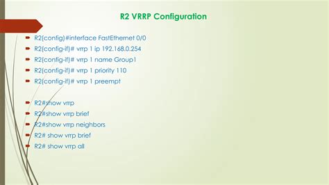 Vrrp Stands For Virtual Router Redundancy Protocol Ppt