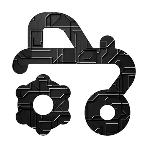 Premium Photo Tractor Icon Dark Technology Pattern Texture