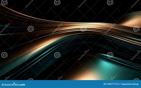 Smooth Wave Pattern Backdrop In Futuristic Blue Generated By Ai Stock Illustration