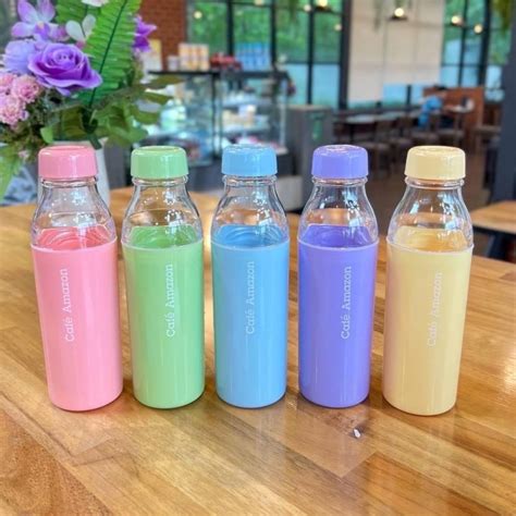 Cafe Amazon ขวดน้ำอเมซอน ขวดน้ำพาสเทล แก้วน้ำอเมซอน จัดส่งเร็ว Shopee Thailand