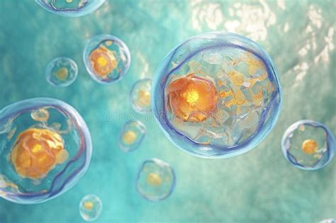 Nano Molecular Cell Strong Increase In Cellular Processes Stock Image