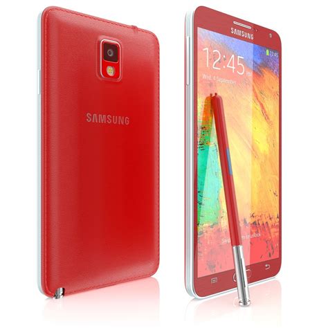 Samsung Galaxy Note 3 Rojo Modelo 3d 29 Max Free3d