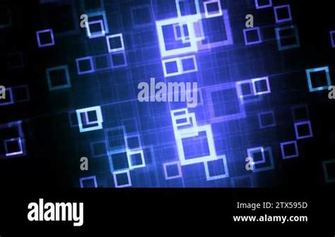 Technology Data Grid Moving Towards Camera With Blinking Elements Background Animation Suited