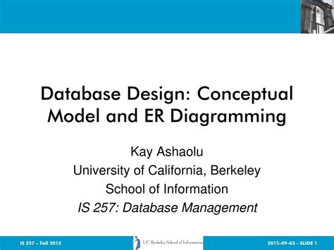 Ppt Database Design Conceptual Model And Er Diagramming Powerpoint