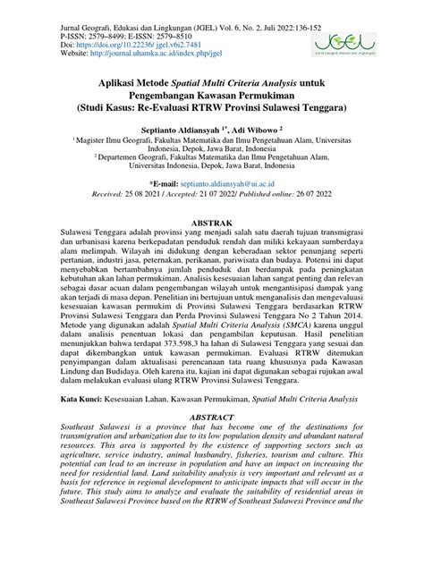 6 Aplikasi Metode Spatial Multi Criteria Analysis Untuk Pengembangan Kawasan Permukiman Edit Pdf