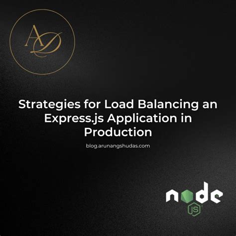 Arunangshu Das On Linkedin Strategies For Load Balancing An Expressjs