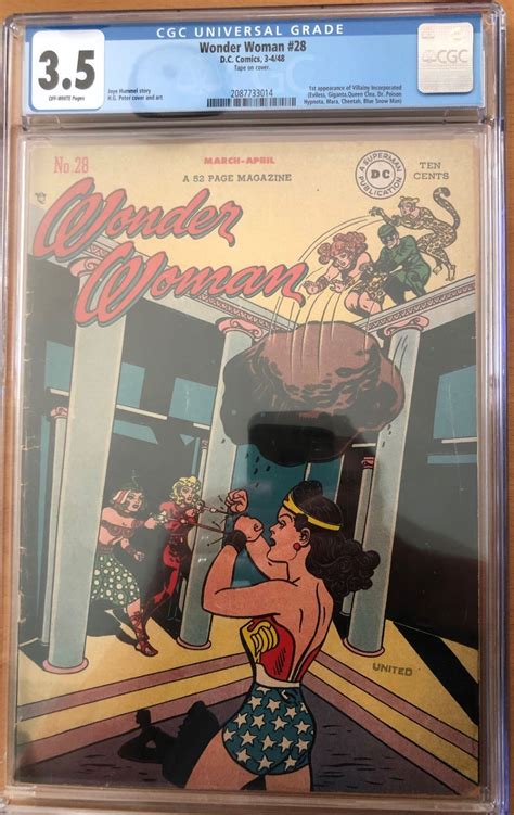 Wonder Woman 28 Ga Book Cgc 35 1st Villainy Inc Cheetah Cover Closed