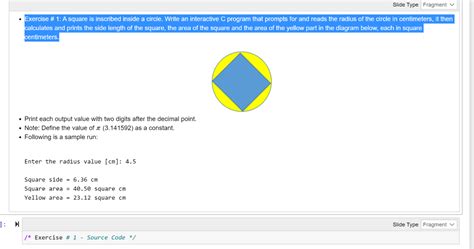 Solved Slide Type Fragment • Exercise 1 A Square Is