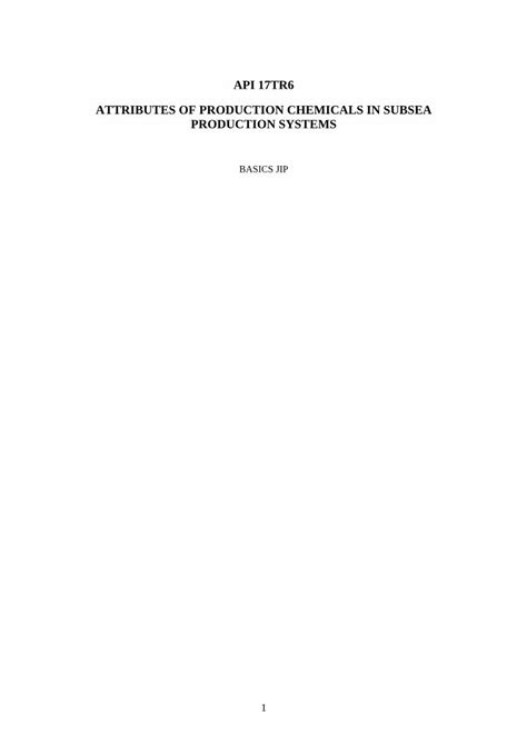 Pdf Api 17tr6 Attributes Of Production Chemicals In Subsea Dokumen Tips