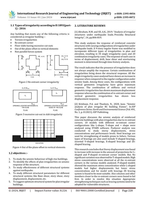 A Review On Seismic Performance Of Plan Irregular Building With Different Structural Systems