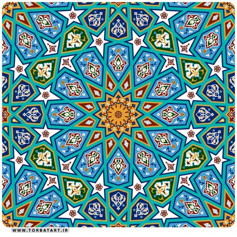 وکتور اسلیمی طرح کاشی تربت